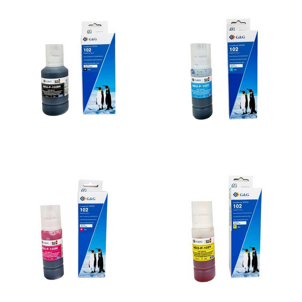 Compatible Epson EcoTank 102 Ink Bottle Multipack CMYK CP-C13T03R640 ...