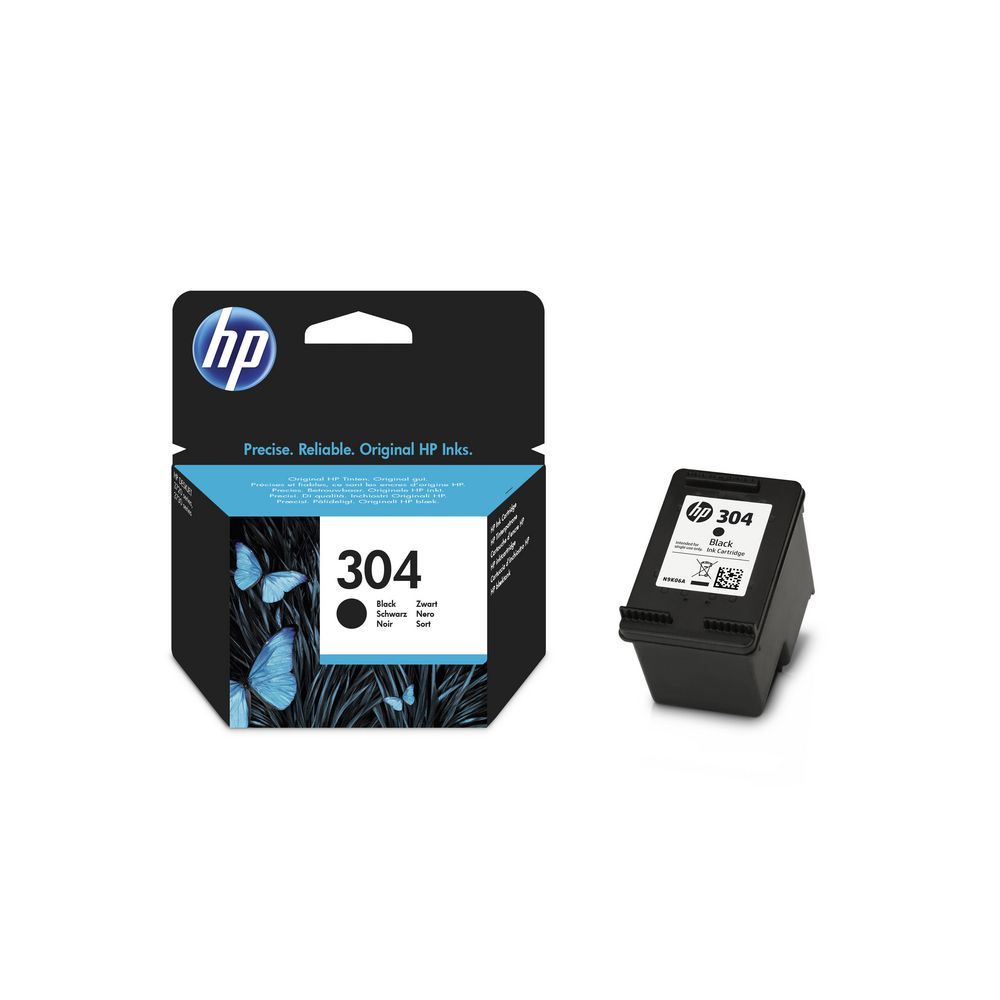 HP 304 Black Standard Yield Ink Cartridge (100 Pages*) N9K06AE ...