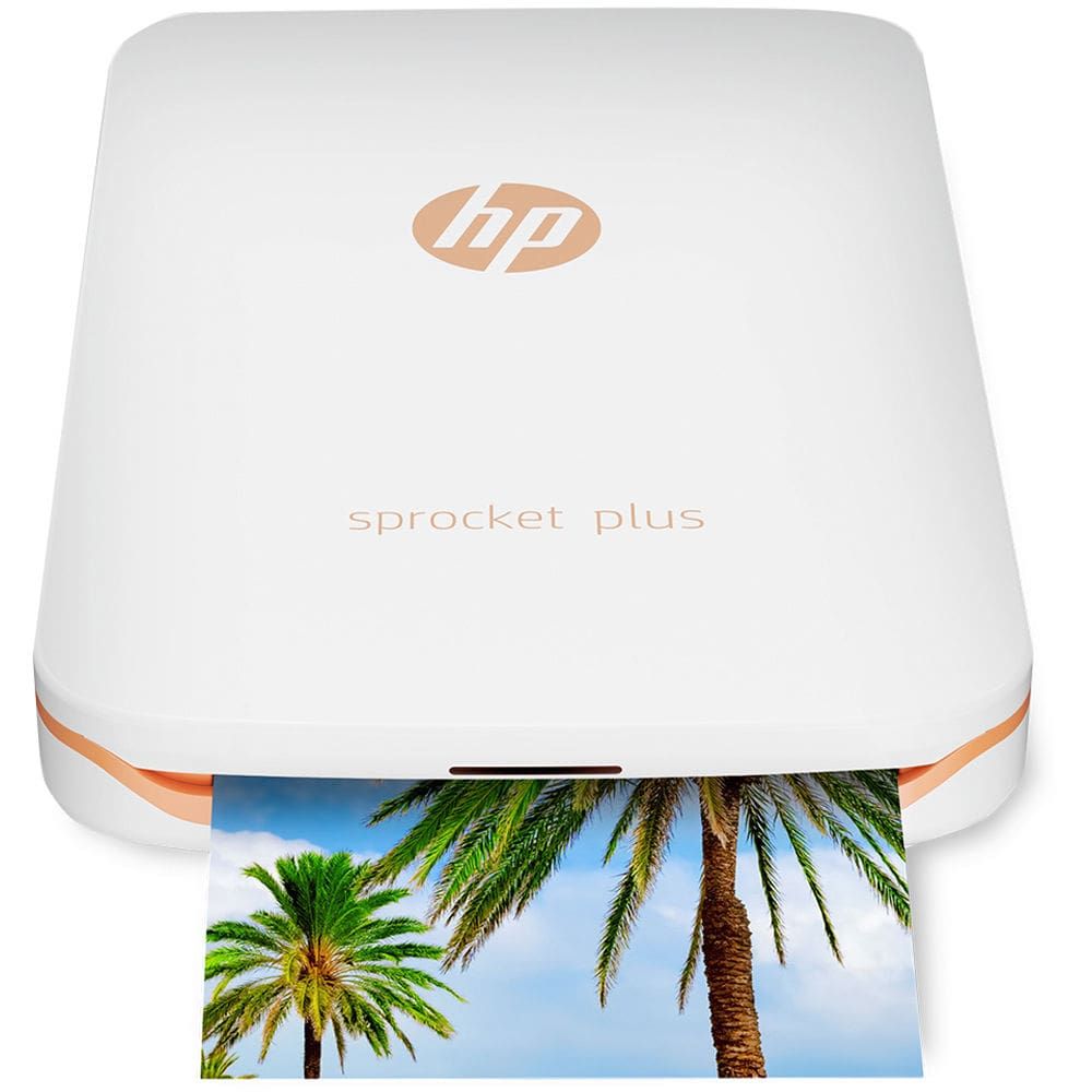 HP Sprocket ZINK Plus Zero Ink Photo Printer (White) 2FR85A | Printer Base