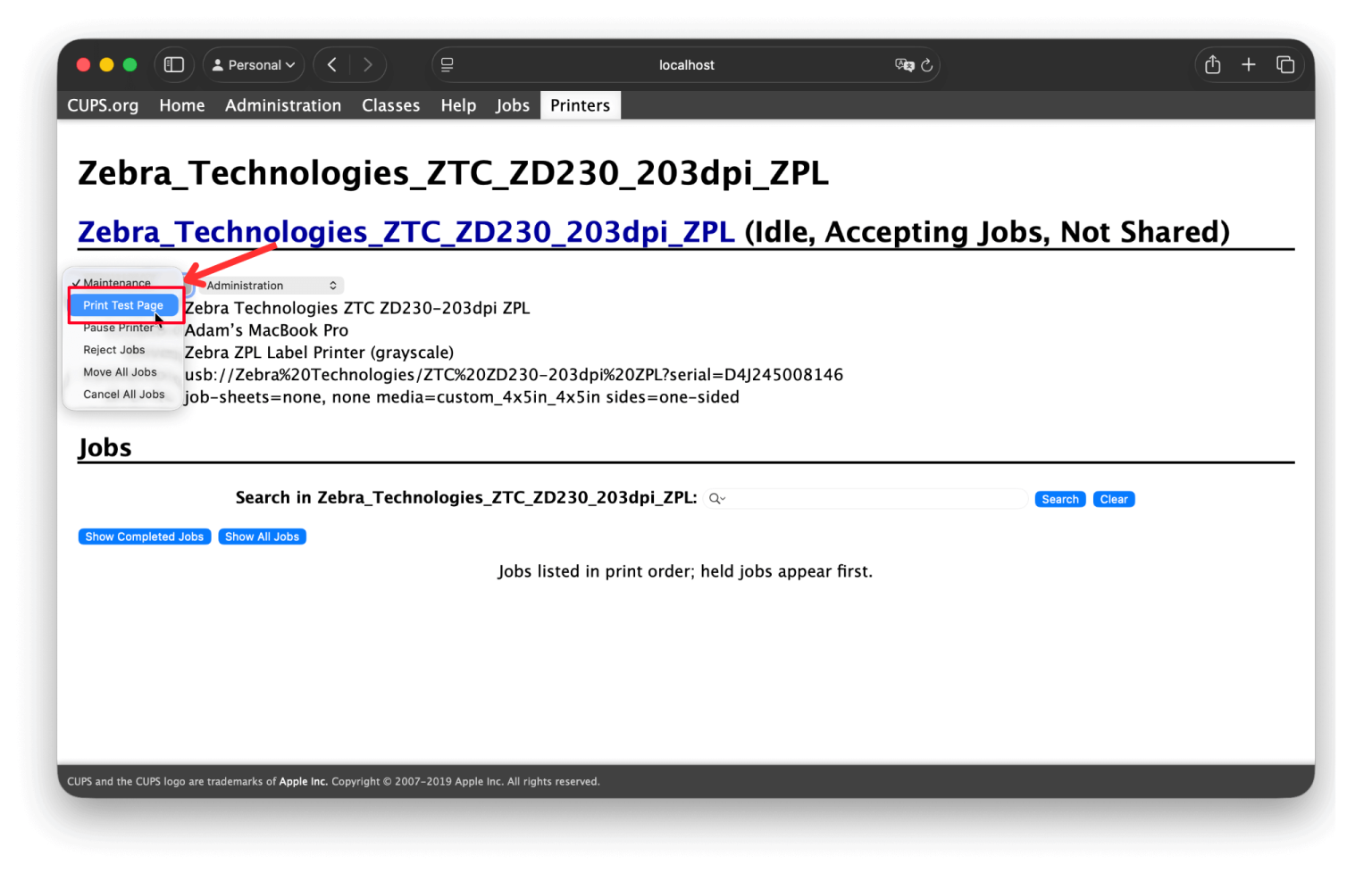 How to Print From a Zebra Label Printer On An Apple Mac - Printerbase ...